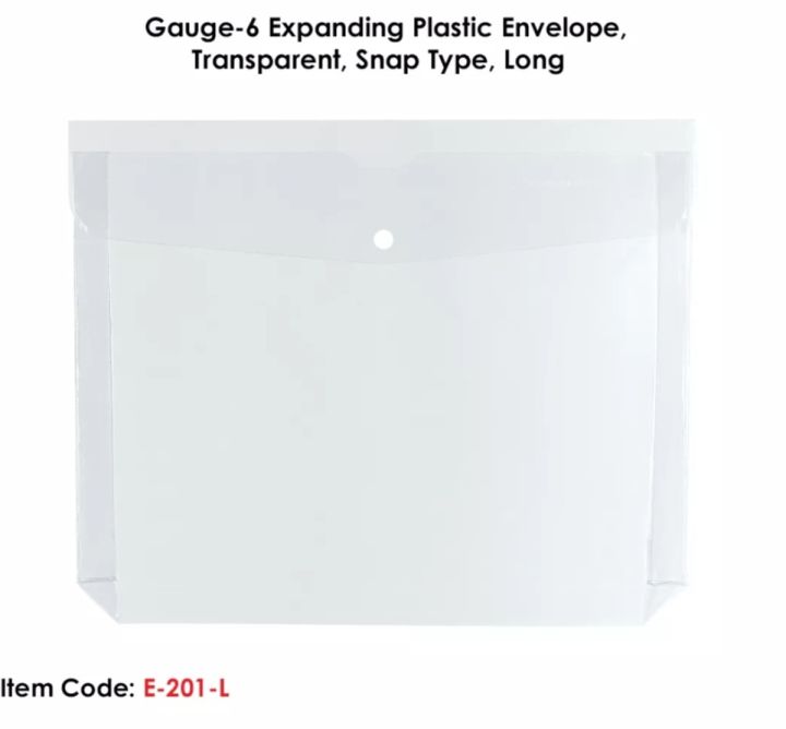 Adventurer Expanding Envelope Transparent Snap Type Long Gauge 6 ...