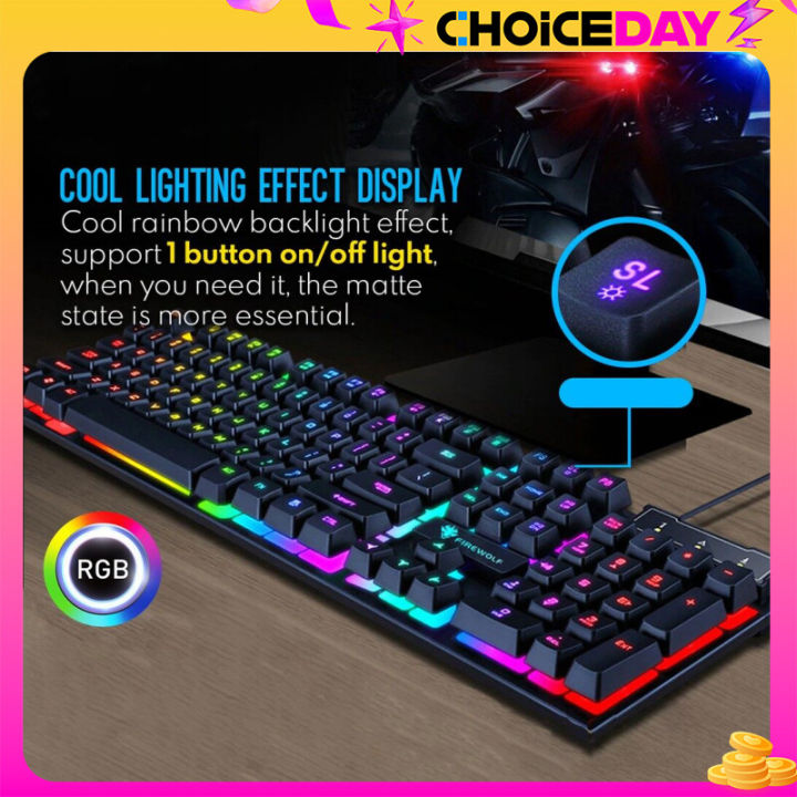 Mechanical Keyboard RGB 104 Keys Gaming Mechanical Touch LED Backlit ...
