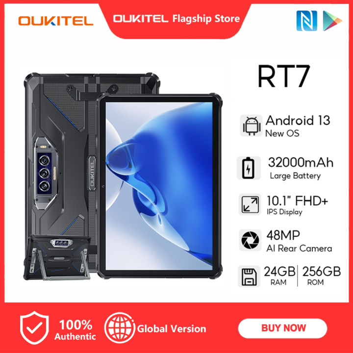 OUKITEL RT7 TITAN 5G Rugged Tablet 10.1" FHD+ 32000mAh 24GB+256GB ...