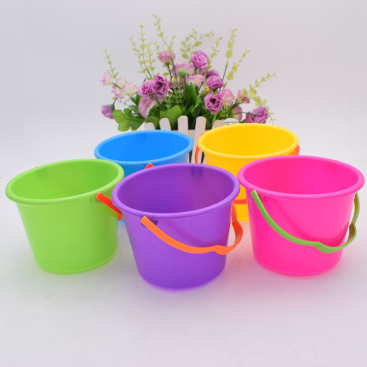 Kids Thickened Bucket Beach Toy Bucket Plastic Bucket Sand Playing ...