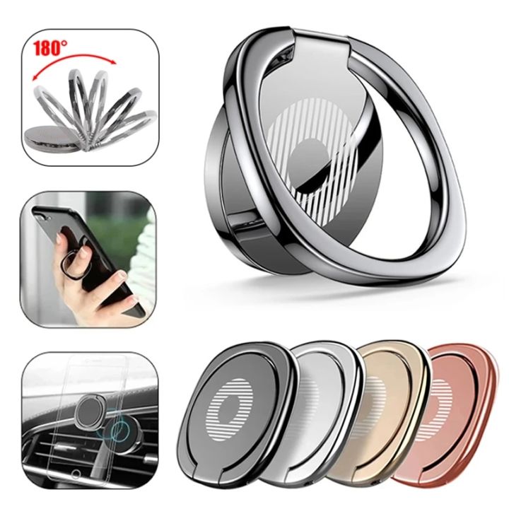 Ultra Thin Metal Finger Ring Rotatable Phone Holder Stands 360 Degree ...