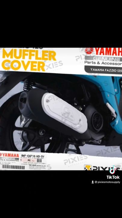BKFE4718M3SV YAMAHA GENUINE ACCESSORIES FAZZIO 125 MUFFLER PIPE COVER ...