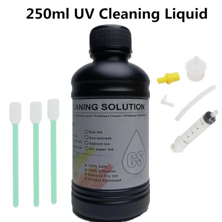 250ML UV Cleaning Liquid For Epson Roland Mimaki UV Printer Cleaning ...