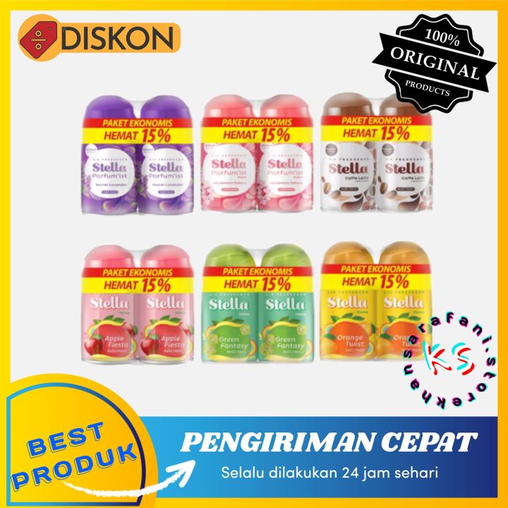 stella matic refill 160ml x1 dan x2 paket ekonomis/pengharum ruangan ...