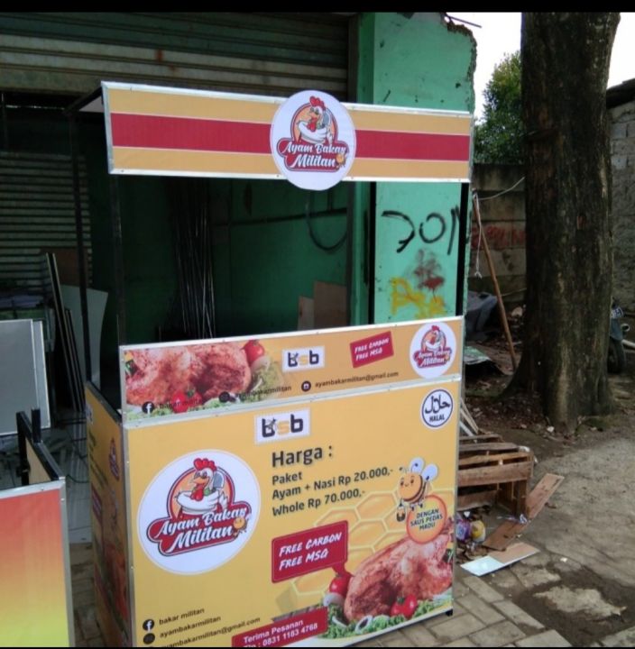 booth portable, meja jualan lipat, model standar ukuran 120cm | Lazada ...