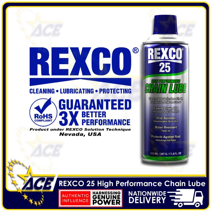 REXCO-25 High Performance Chain Lube - Cleaning, Lubricating ...