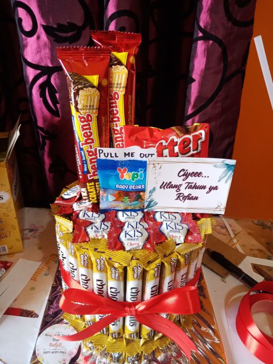 SNACK TOWER / SNACK TART / KUE ULANG TAHUN SNACK / MURAH / CUSTOM ...