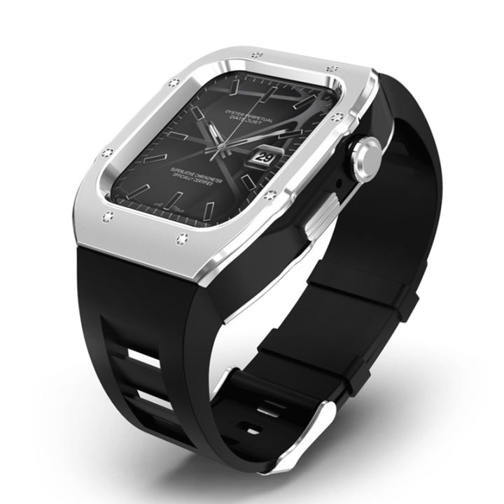 jansin สายนาฬิกาข้อมือซิลิโคน พร้อมเคส สําหรับ Apple Watch Series 9 8 7 ...