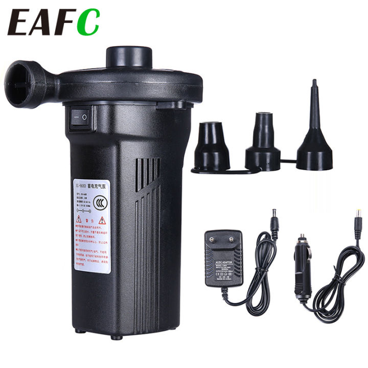 12V Electric Air Pump Inflator Air Compressor 220V Battery Rechargeable ...