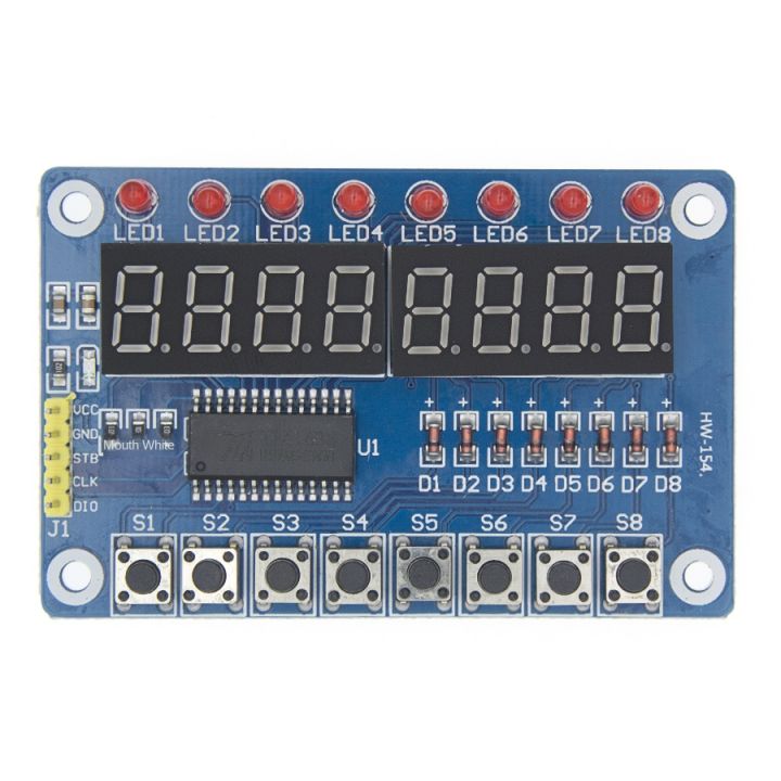 1pc Key Display For AVR New 8-Bit Digital LED Tube 8-Bit TM1638 Module ...