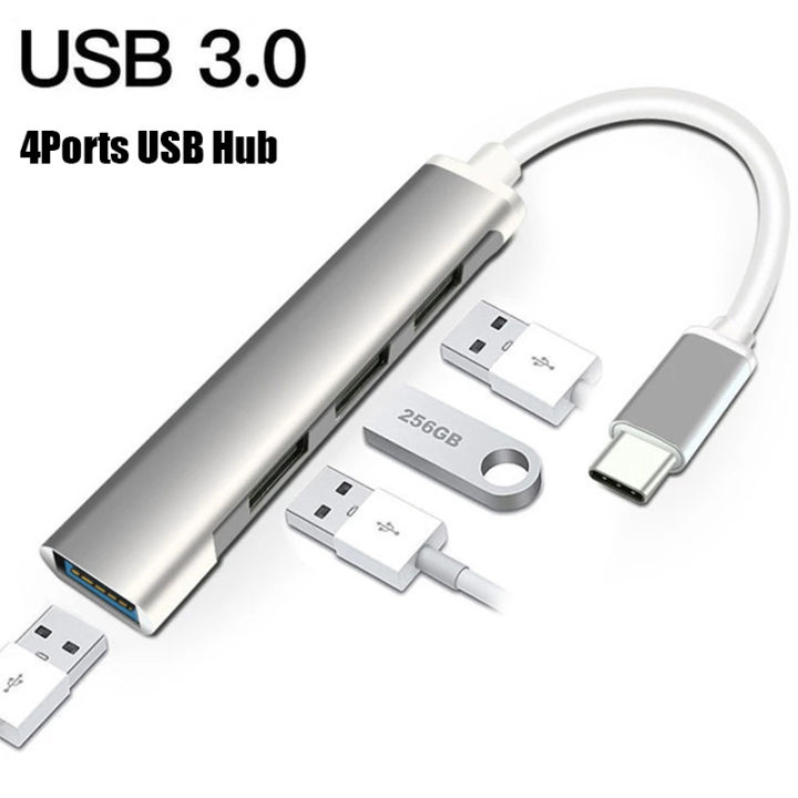 USB C HUB 3.0 Type C Extender 4 Port Splitter Adapter OTG Docking ...