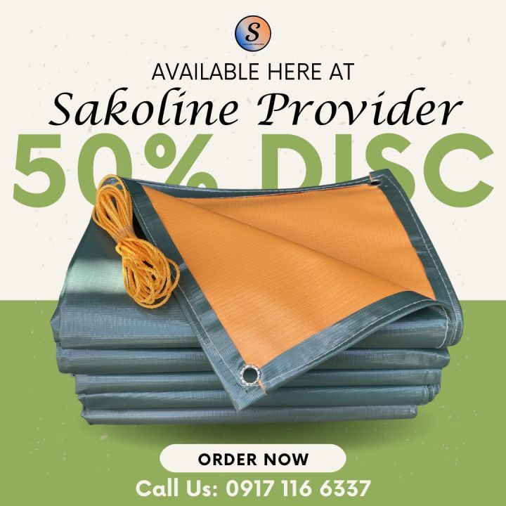 8x8ft ORIGINAL TRAPAL w/ ROPE 100% WATERPROOF TRAPAL LONA TOLDA ...