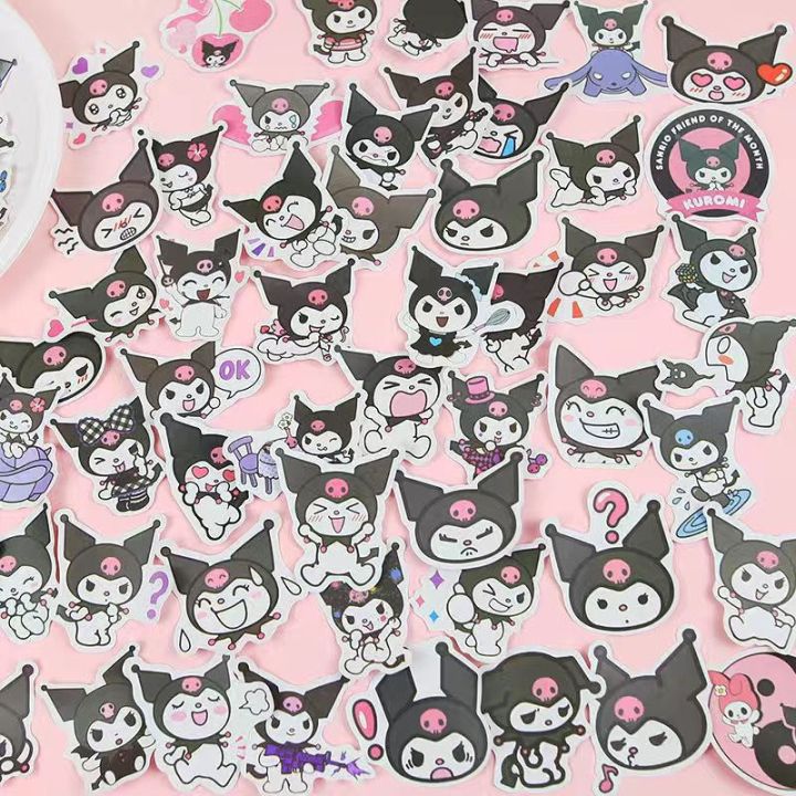 【Ready Stock】50/100 Sheets Stickers Cute Kuromi Melody Decorative ...