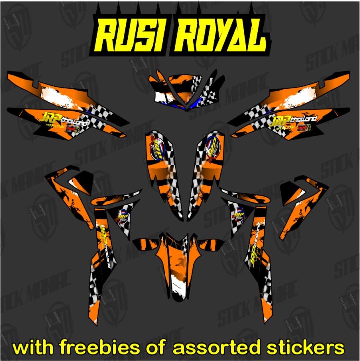 Rusi Royal decals sticker, Laminated | Lazada PH