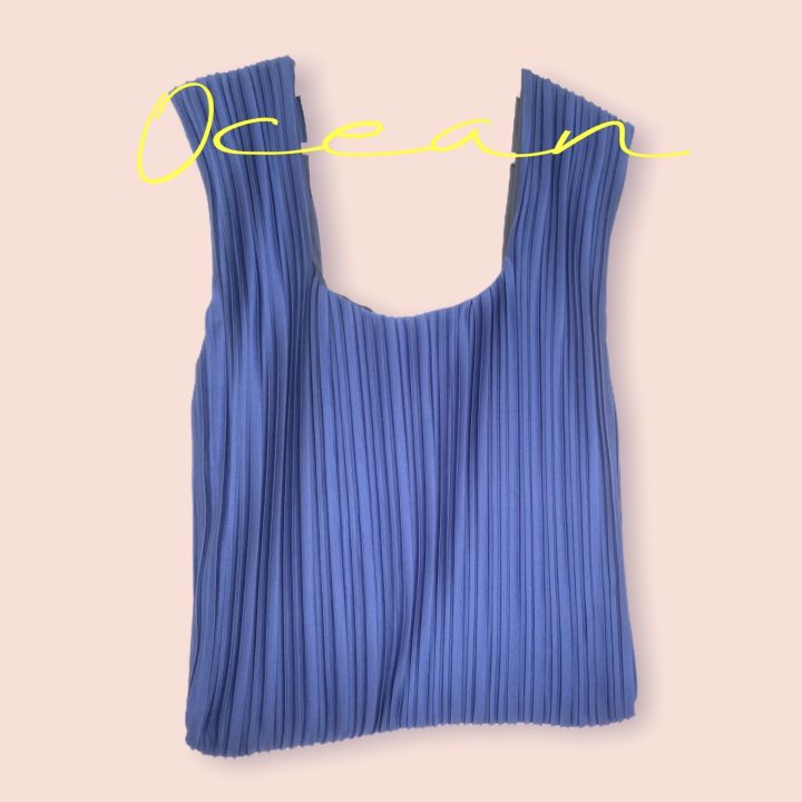 PS กระเป๋าพลีทชอป pleat bag shopping กรม | Lazada.co.th