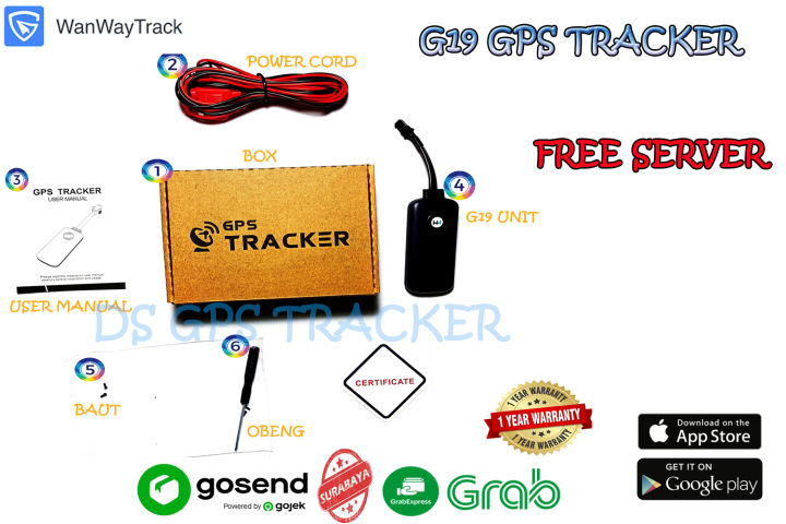 Alat Pelacak Wanway GPS Tracker G19 Lacak Akurat dan Anti Air Free ...