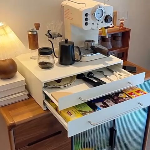 >SG Stock> Coffee Machine Holder Coffee Machine Stands Metal Drawer ...