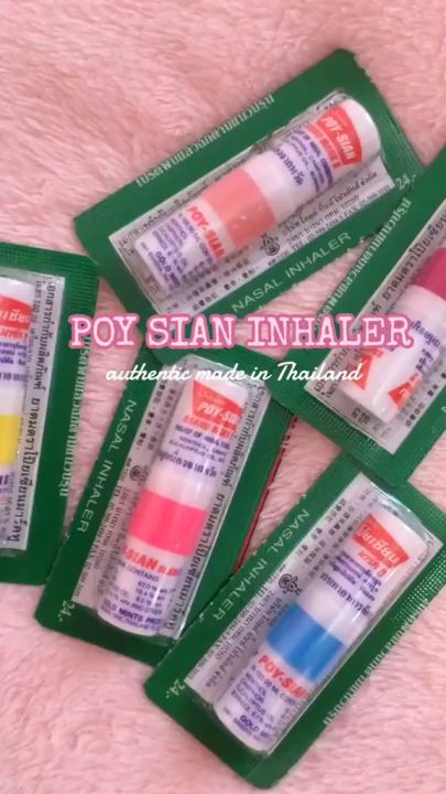 6 pcs Precious Poy Sian Inhaler Original, Inhaler, Thailand Inhaler ...