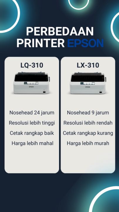 Printer Epson Impact Dot Matrix LQ-310 LX-310 rangkap 2 3 4 | Lazada ...
