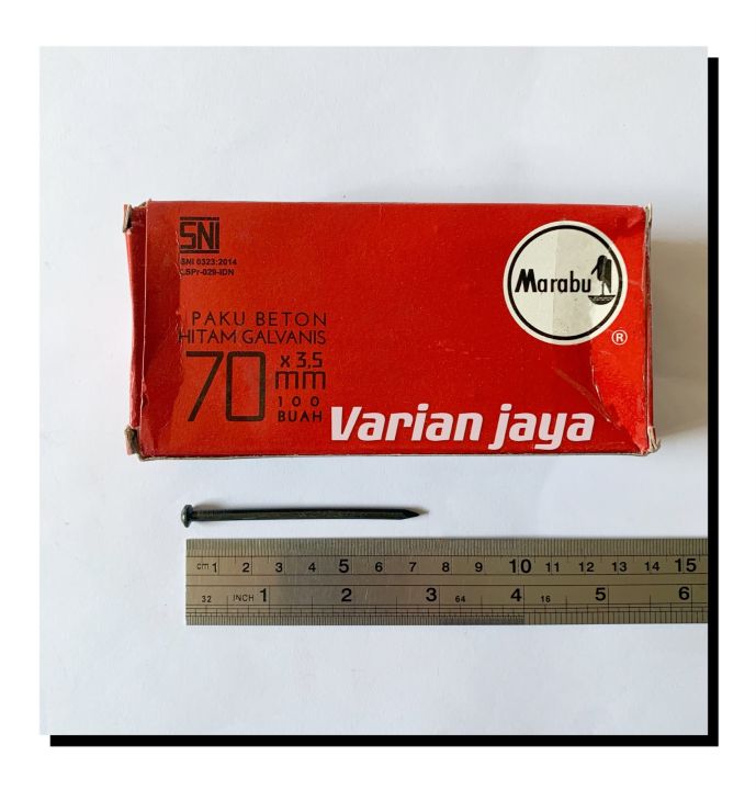 Paku Beton Hitam Marabu Paku Tembok 7cm | Lazada Indonesia