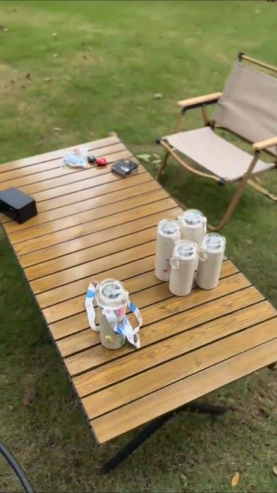 Folding Camping Table Lightweight Roll-Up Table Kermit Camping Portable ...