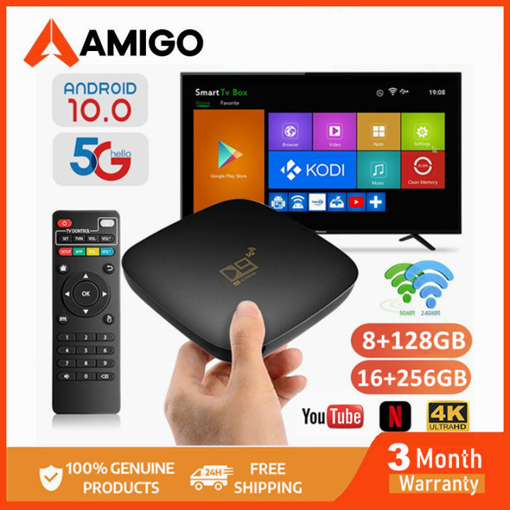 D9 Android TV Box Latest Version Android 10.0 16+256GB Tv Box for Smart ...