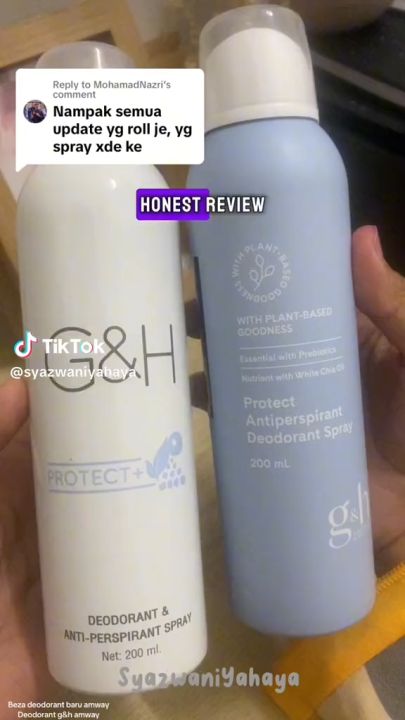 🔥Ready Stock🔥💯(New 2024) AMWAY G&H Protech Antiperspirant Deodorant Spray (200ml) | Lazada