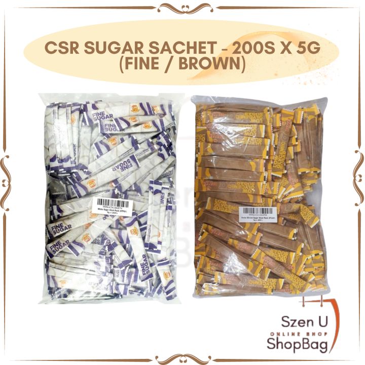 CSR Sugar Sachet Economy Pack -200s x 5g (Brown Sugar / Fine Sugar ...