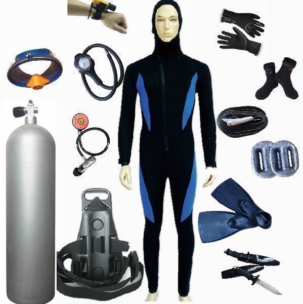 Diving Suit Set Submersible Equipment Full Set Combination Scuba Diving ...