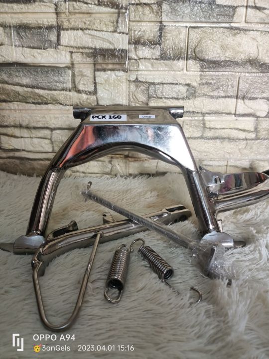 HONDA PCX 160 LOWERED(-1inch)STAINLESS SIDE&CENTER STAND W.SPRING&AXLE ...