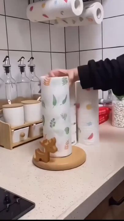 VILLA Disposable Kitchen Oil Absorbent Paper Towels Washable Dish Towel ...