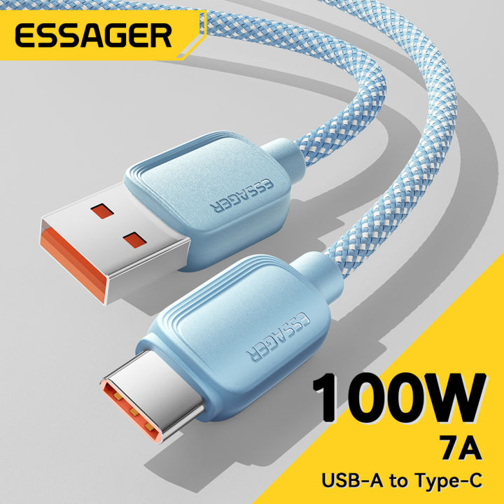 Essager 7A USBA Type C Cable 100W USB2.0 Type C Macaron Cable Fast ...