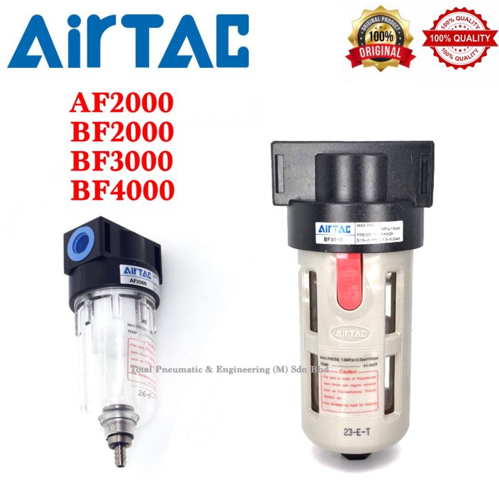 AirTAC Pneumatic Air Filter AF2000 BF2000 BF3000 BF4000 Air Preparation ...
