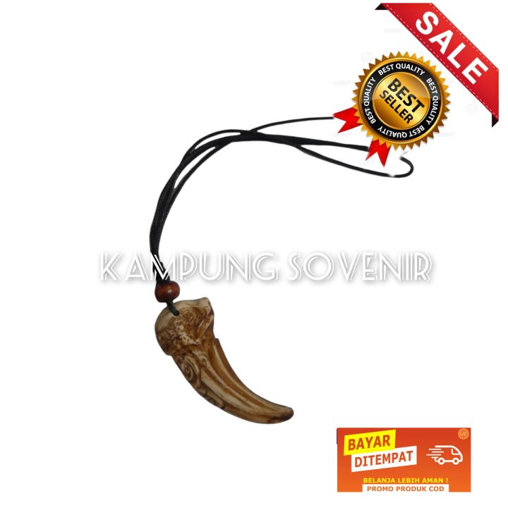 kalung taring macan ukir 4cm | Lazada Indonesia