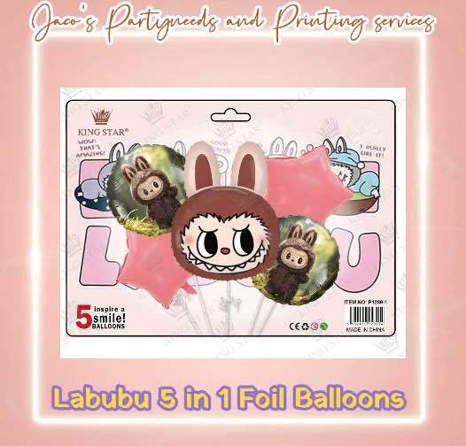 Labubu Balloons Labubu hbd Banner Labubu foil balloons Labubu ...