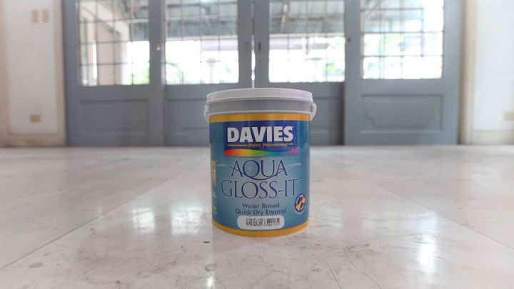 Davies Aqua Gloss It Water Based Quick Dry Enamel 1Liter (For Wood, Metal and Concrete Surfaces ...