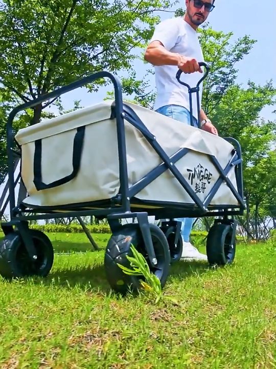 150L Outdoor Trolley Camping Trolley Foldable Camping Wagon ...