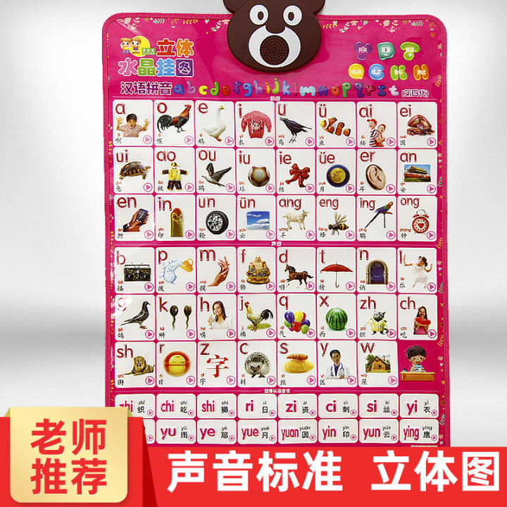 Children's the Chinese Phonetic Alphabet Audio Wall Chart Pre-School ...