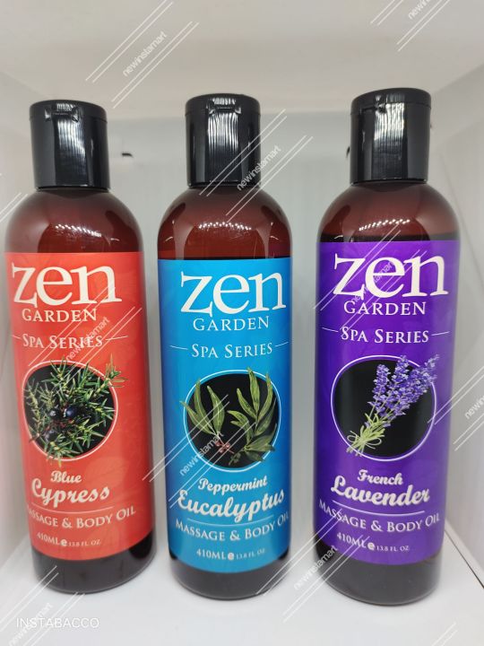 ZEN GARDEN SPA SERIES MASSAGE OIL 410ML / THERAPY OIL/ MINYAK URUT ...