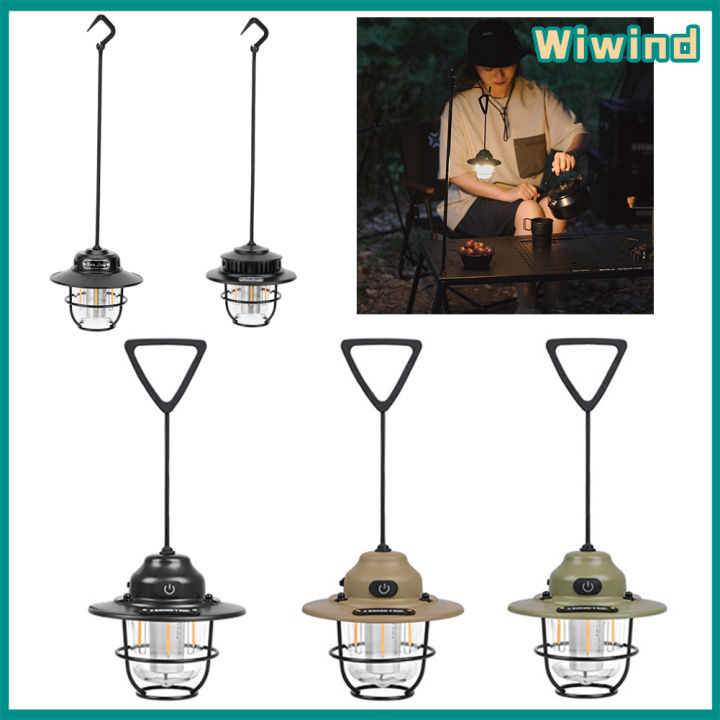 【Wiwind】ไฟตั้งแคมป์กลางแจ้ง IPX4 กันน้ำแขวนแสงโดยรอบ Type-C ชาร์จโคมไฟ ...