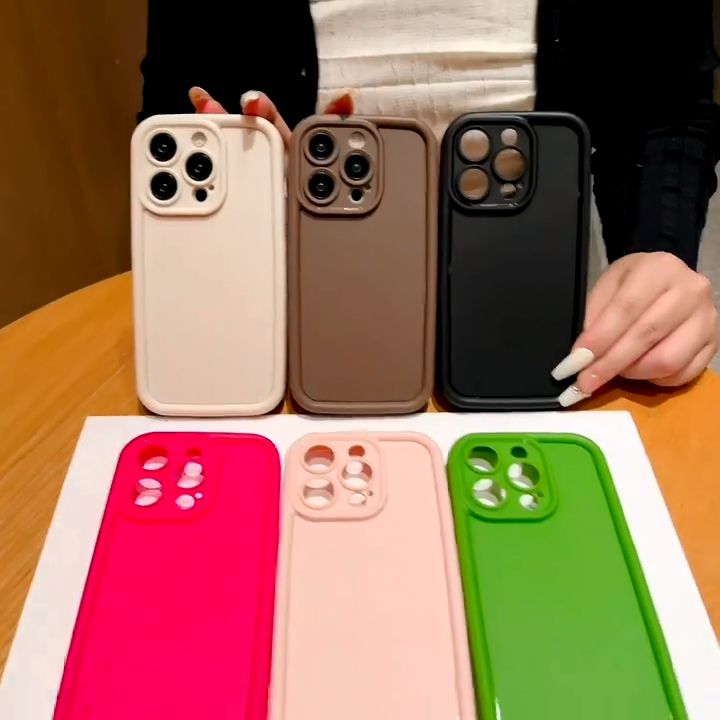 Matte Liquid Silicone Phone Case For iPhone 14 13 12 11 15 Pro Max 7 8 ...