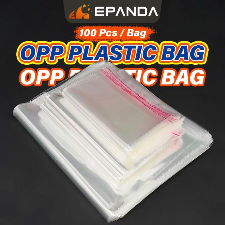 100pcs OPP Plastic Bag Transparent Clear Packaging Bag Beg Plastik ...