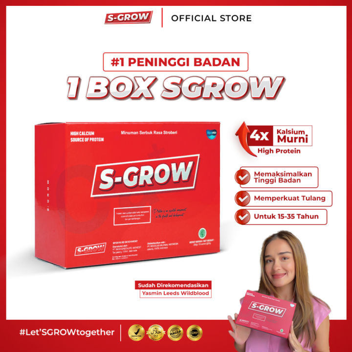 S-GROW Original Susu Peninggi Badan Susu High Protein High Calcium Asli ...