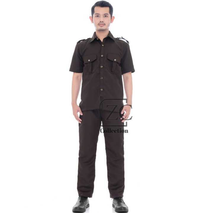 seragam safari tangan pendek seragam security seragam bodyguard baju ...