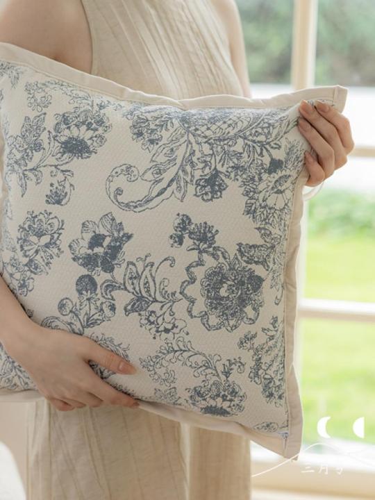 Elegant Romantic European Style Home Sofa Pillowcase Blue Living Room ...