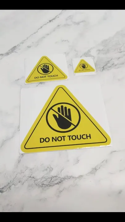 Do Not Touch Premium Triangle Sticker Safety Label Warning Sign Caution ...