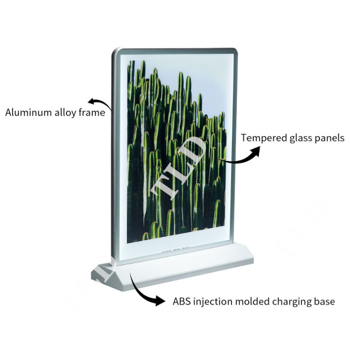 A5 A4 size led menu board vertical light box frame with tamper glass ...