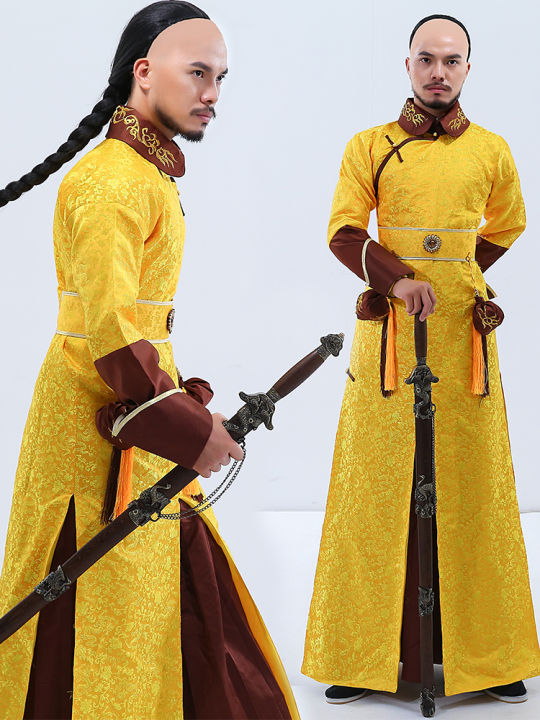 Qing Dynasty Emperor Dragon Robe Costume for Stage Performance Large ...