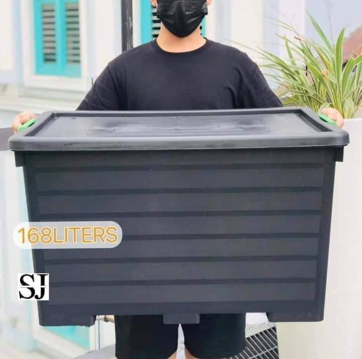 65liters 90 liters 168liters RUBBERIZED STORAGE BOX | Lazada PH