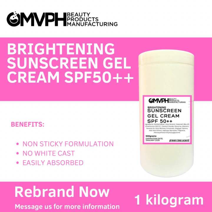 BRIGHTENING SUNSCREEN GEL CREAM SPF50++ PER KILO REBRANDING | Lazada PH